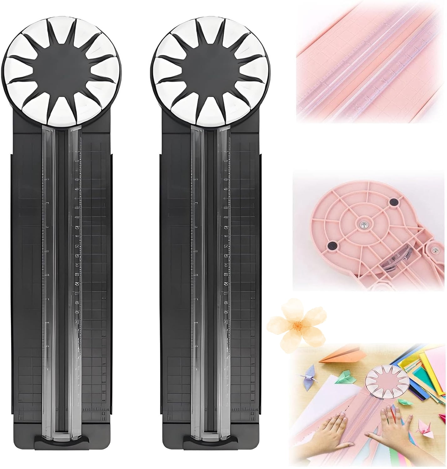 Cofpecialize Paper Craft Edge Cutter, 12 in 1 Rotary Paper Cutter with ...