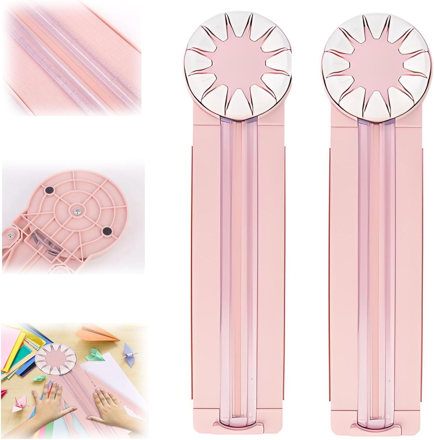 Cofpecialize Paper Craft Edge Cutter, 12 in 1 Rotary Paper Cutter with ...