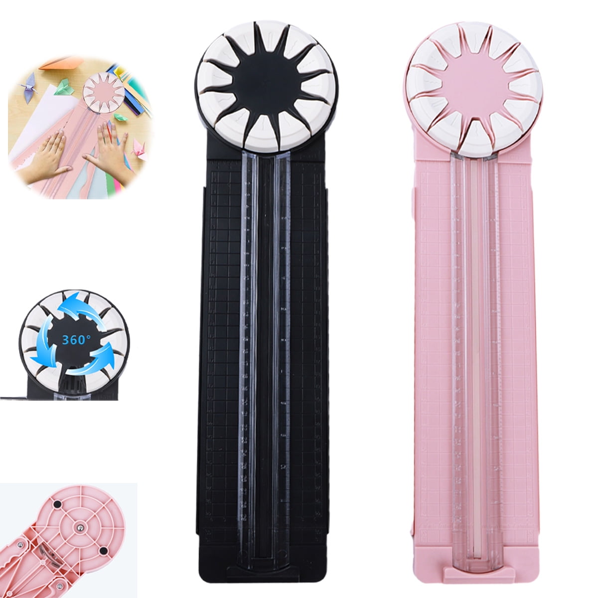 Cofpecialize Paper Craft Edge Cutter, 12 in 1 Rotary Paper Cutter with ...