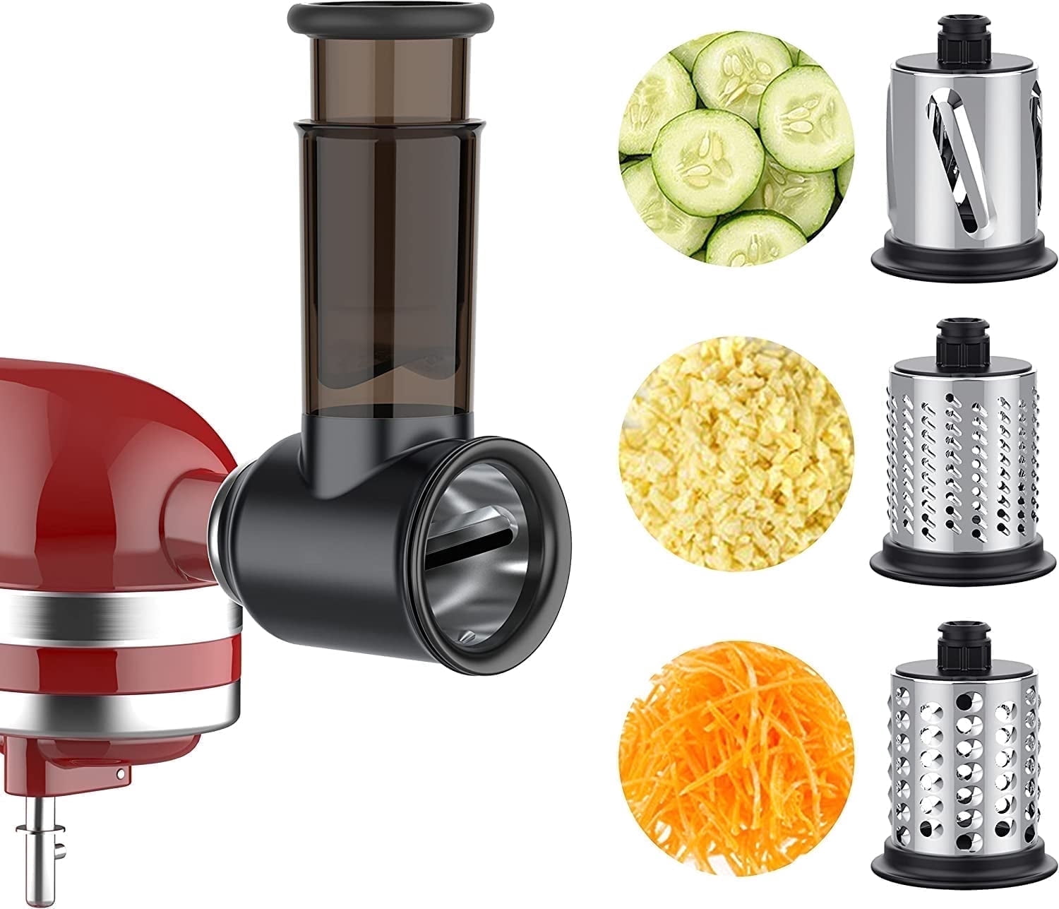 Cofun KitchenAid Slicer Shredder Attachment: Fresh Prep with 3 Blades ...