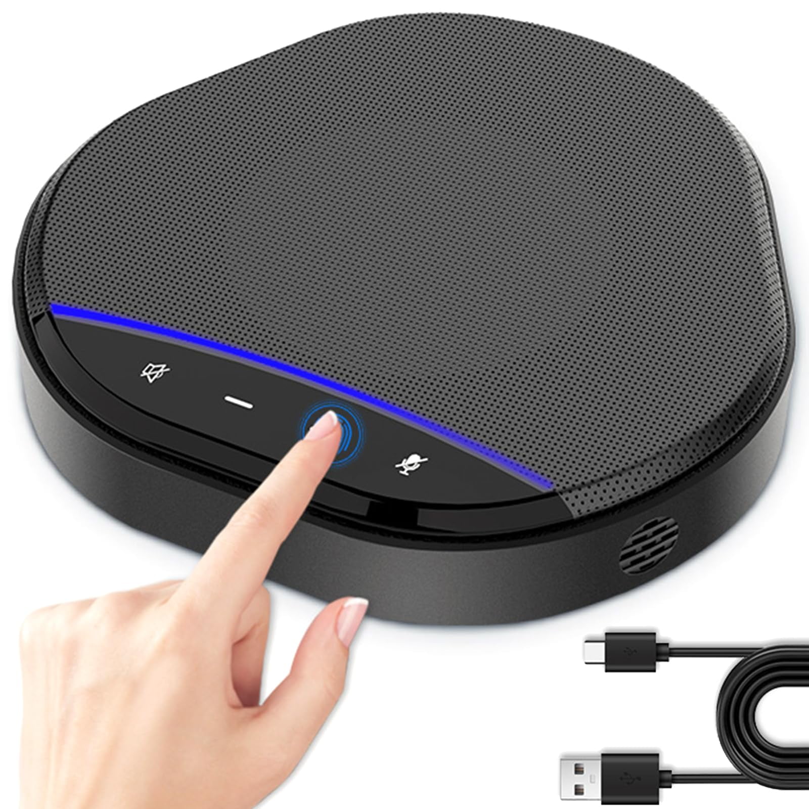 CofunKool USB Conference Microphone Speaker with Mute, Computer ...