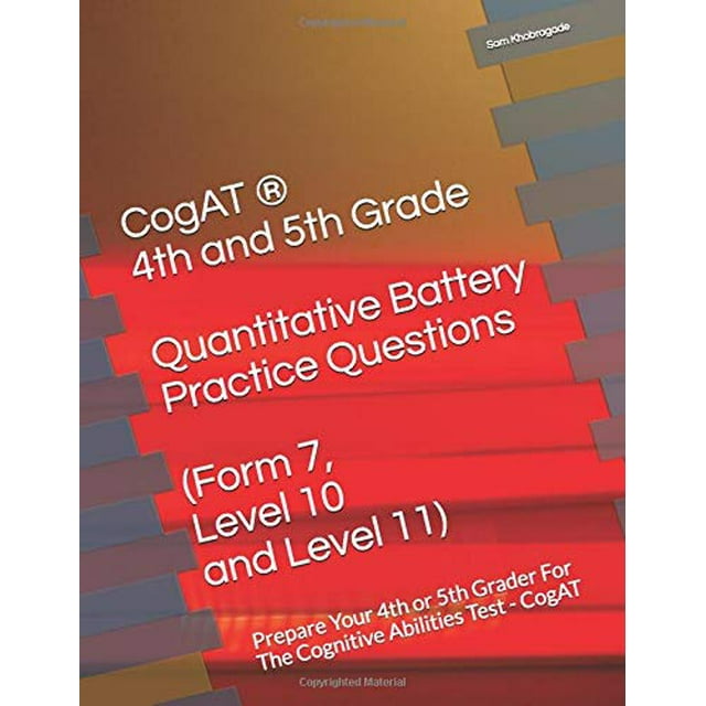 Pre-Owned CogAT - 4th and 5th Grade Quantitative Battery Practice ...