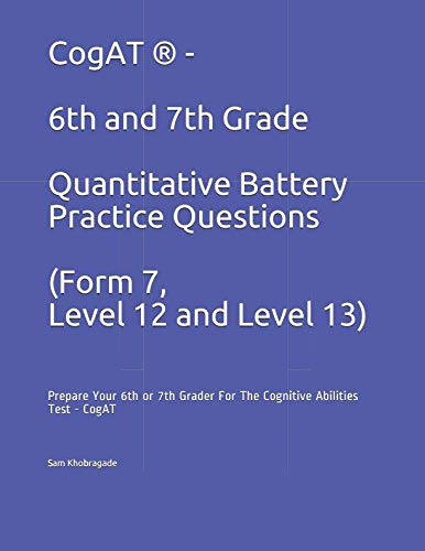 Pre-Owned CogAT ® - 6th and 7th Grade Quantitative Battery Practice ...