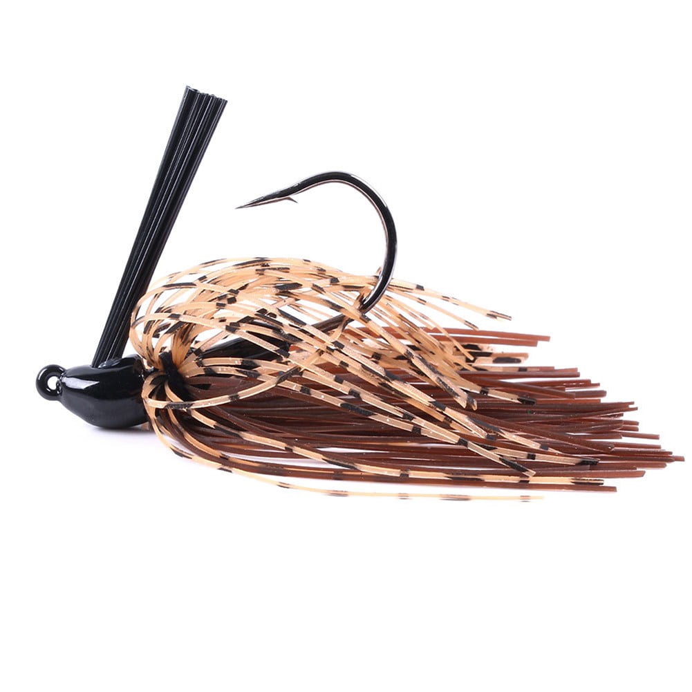 Cogfs 1 Pcs 7cm/10g Weedless Football Jig Bait Rubber Skirt Fishing ...