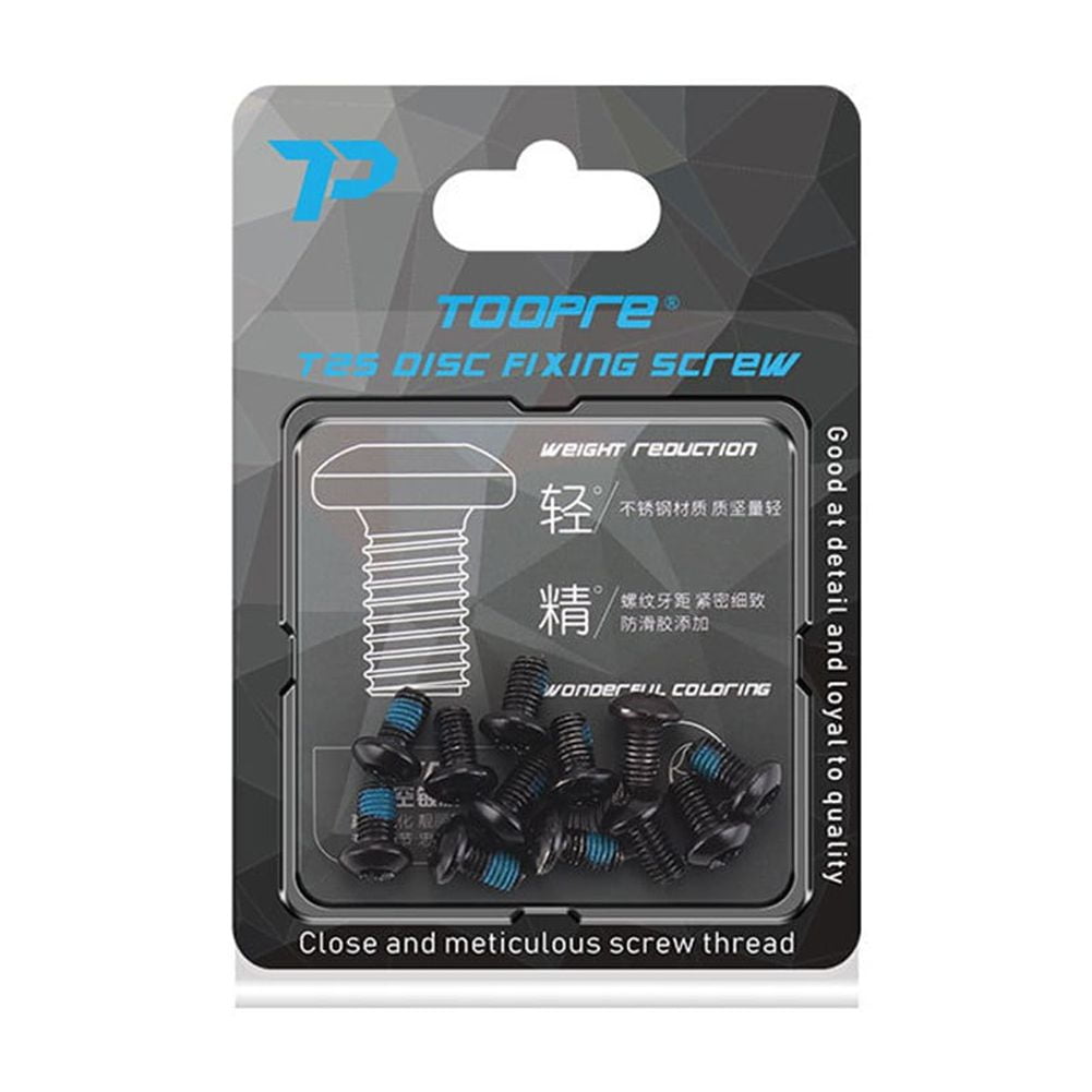 Cogfs 12 Pcs Bicycle Disc Brake for ROTOR Torx Bolts T25 M5x9mm Road ...