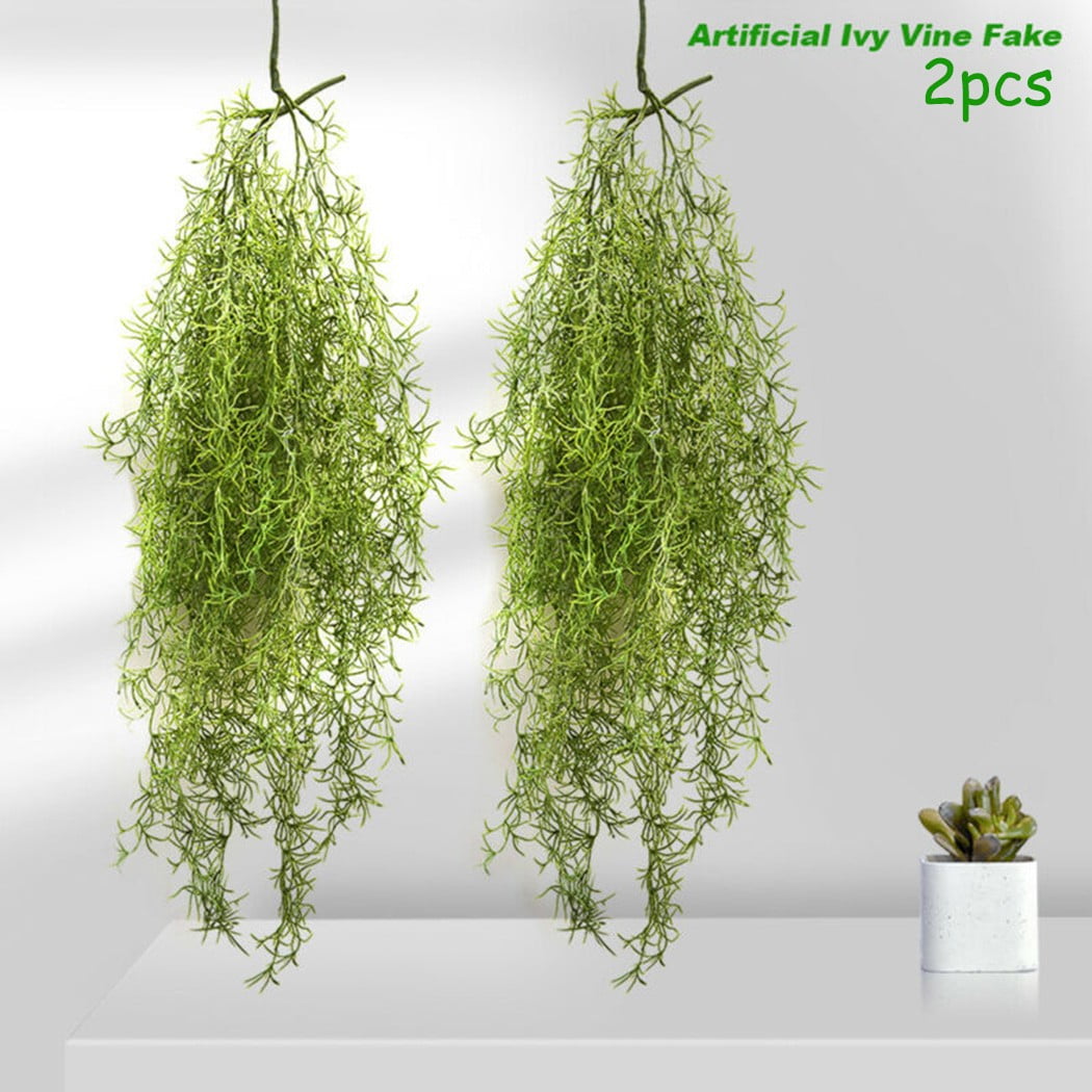 Cogfs 2 Pcs Artificial Wall Hanging Plants Artificial Ivy Fake Hanging ...
