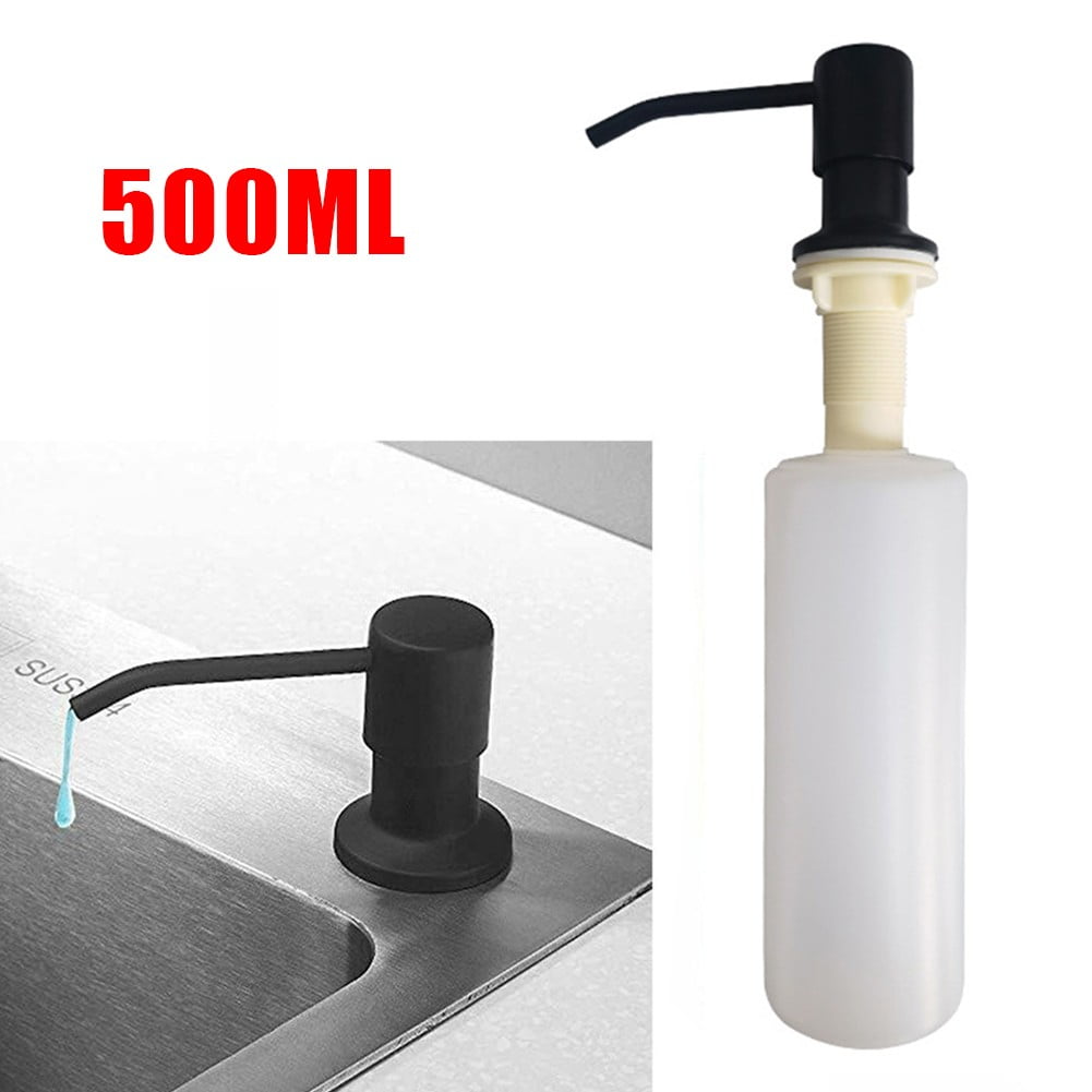 Cogfs Soap Dispenser Kitchen Sink Black Hand Pump Washing Up Liquid ABS ...