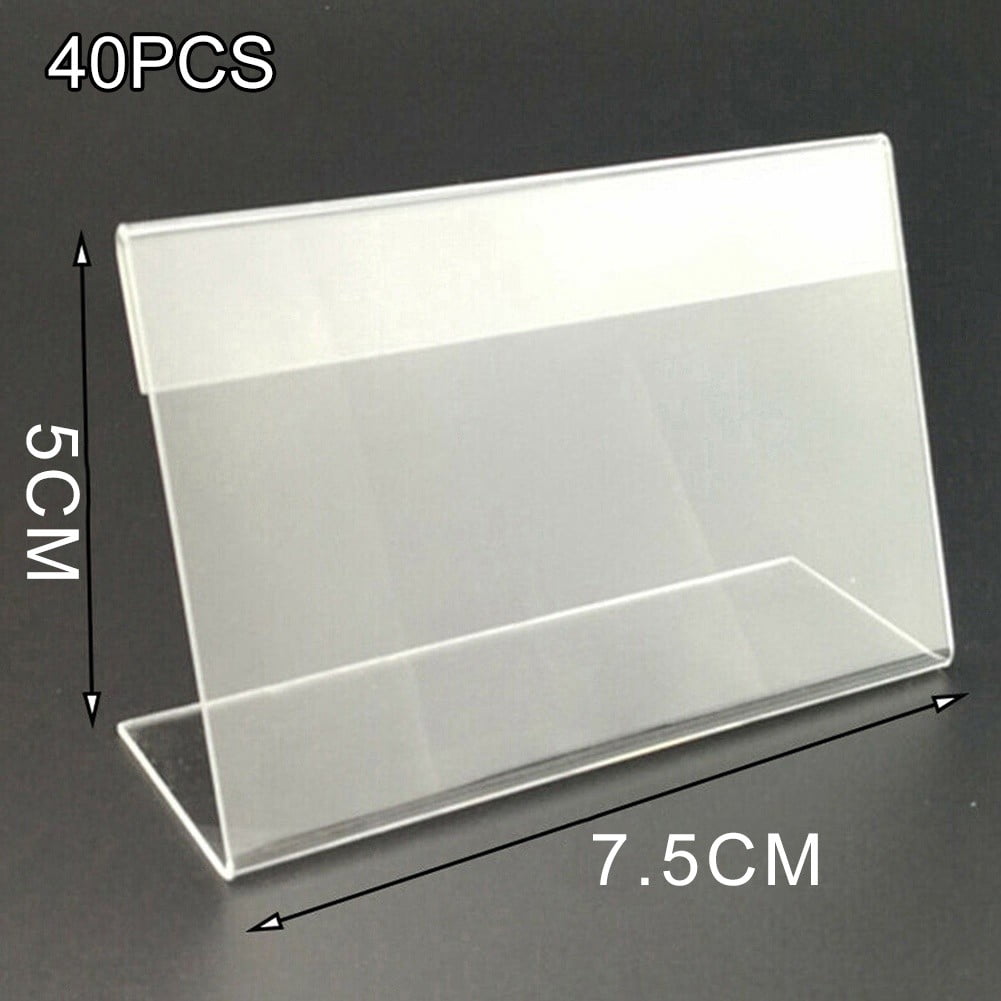 Cogfs Tag Stand, Mini Acrylic Sign Display Holder Price Name Card Tag ...
