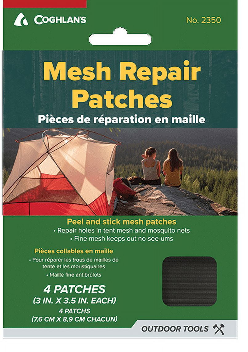 Coghlan's 3" x 3.5" Tent and Mosquito Mesh Repair Patches, Black, 4 ...