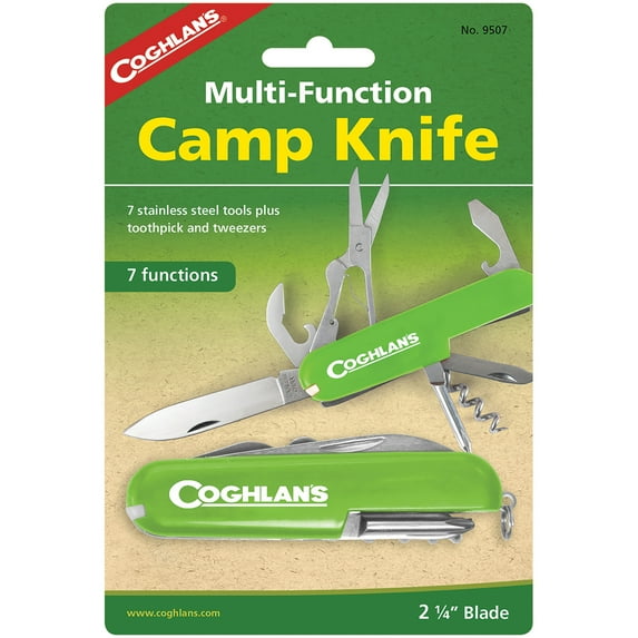 Coghlan's Multi-Function Camp Knife, 7 Functions, Army Camping Swiss ...