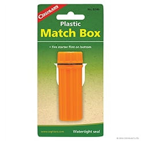 Coghlan's Plastic Match Box, High Visibility Orange, Waterproof with ...
