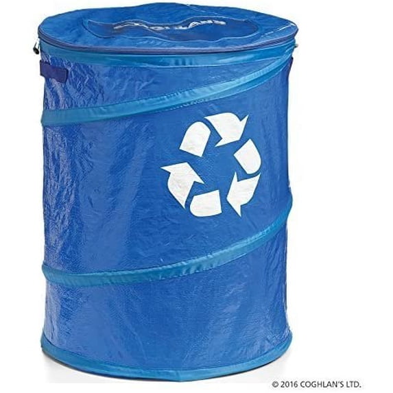 Coghlan's Pop-Up 29.5 Gallons Polyethylene Recycle Bin, Blue - Walmart.com