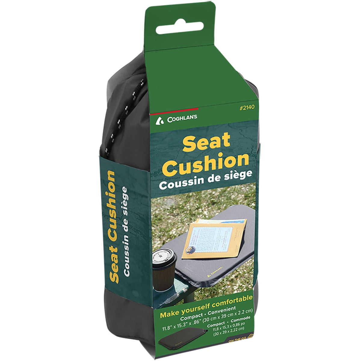 Coghlan's Water-Resistant Inflatable Seat Cushion with Storage pouch ...