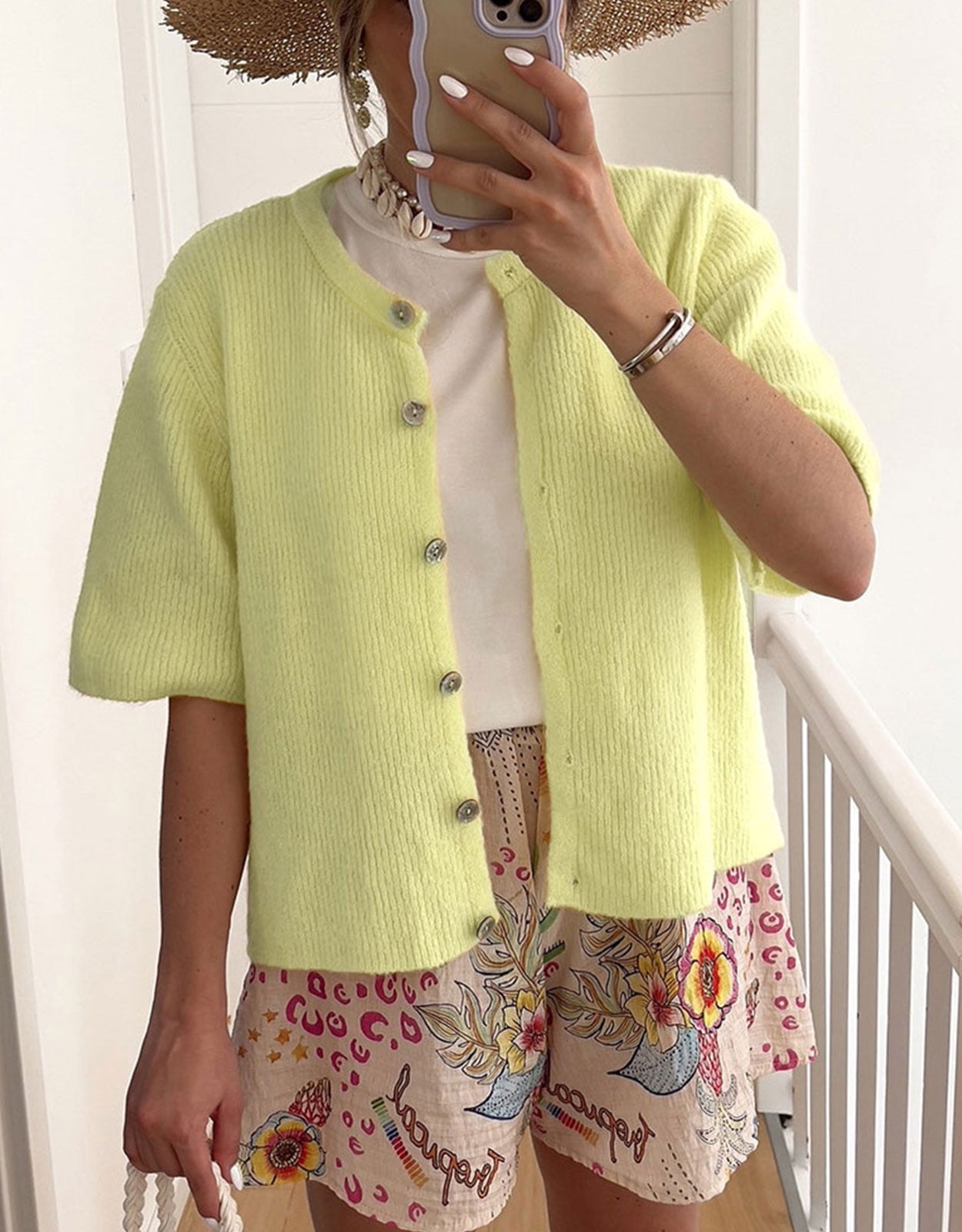 Cogild Lightweight Short Sleeve Button Down Closure Cardigans for ...