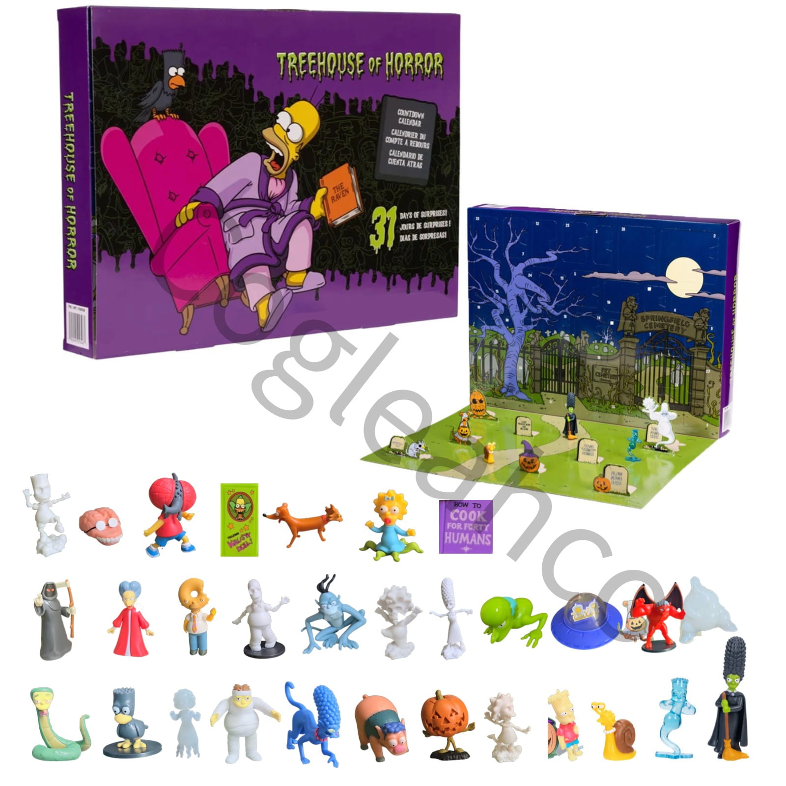 Cogleahco 2025 Halloween Countdown Box, The Simpsons Treehouse of ...