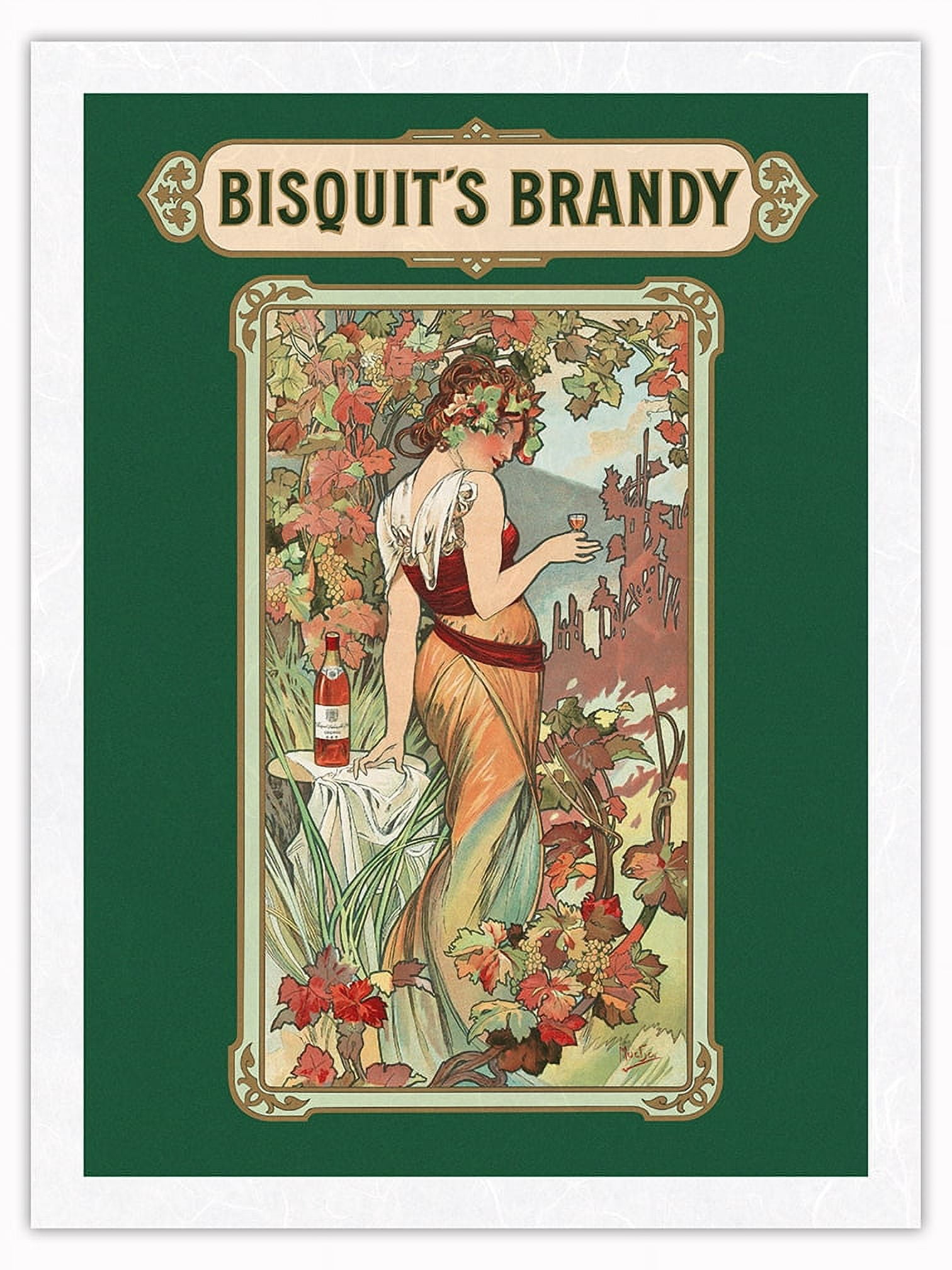 Cognac Bisquit’s Brandy - Vintage France Advertising Poster by Alphonse ...