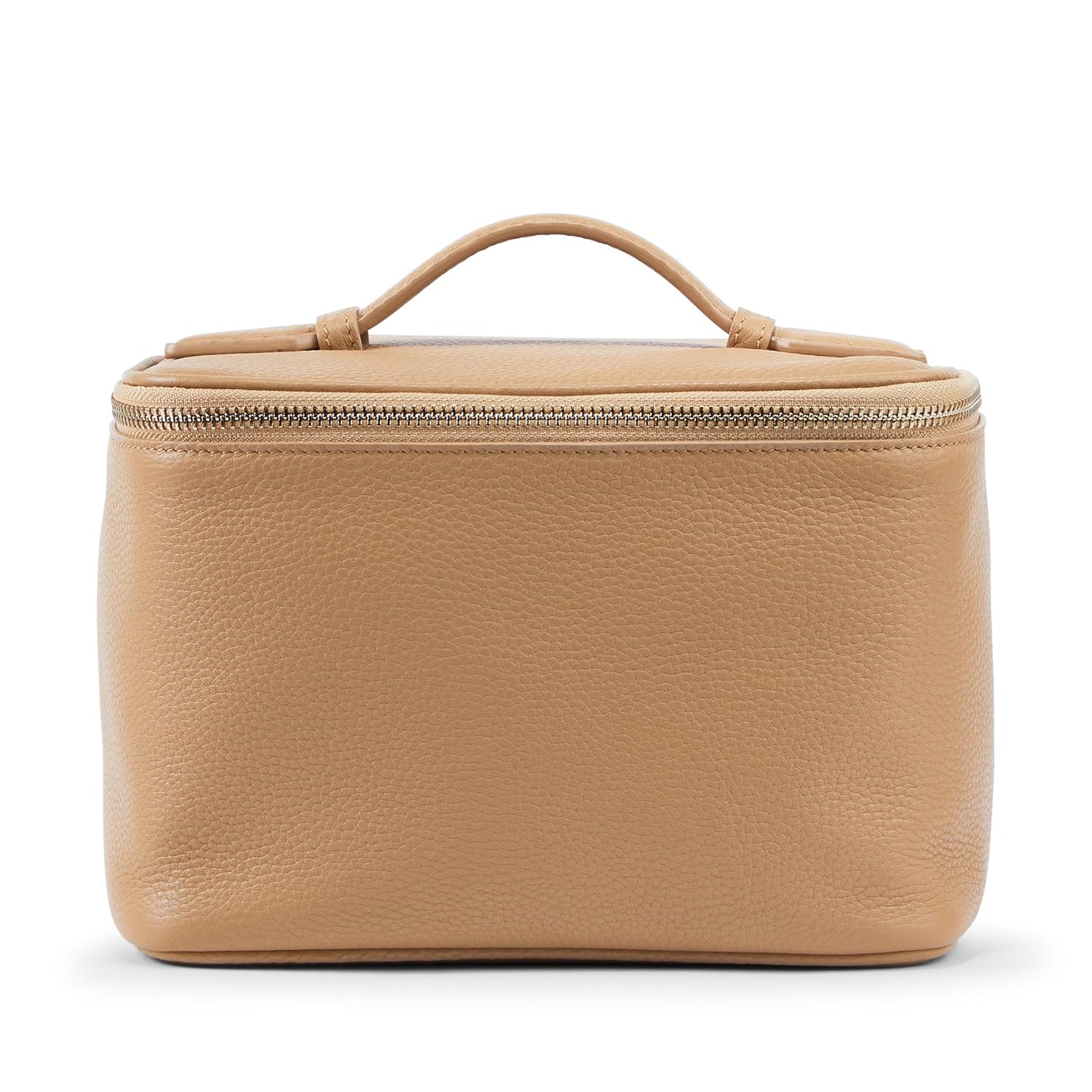 Cognac Medium Train Case by Leatherology - Spacious Design with Water ...
