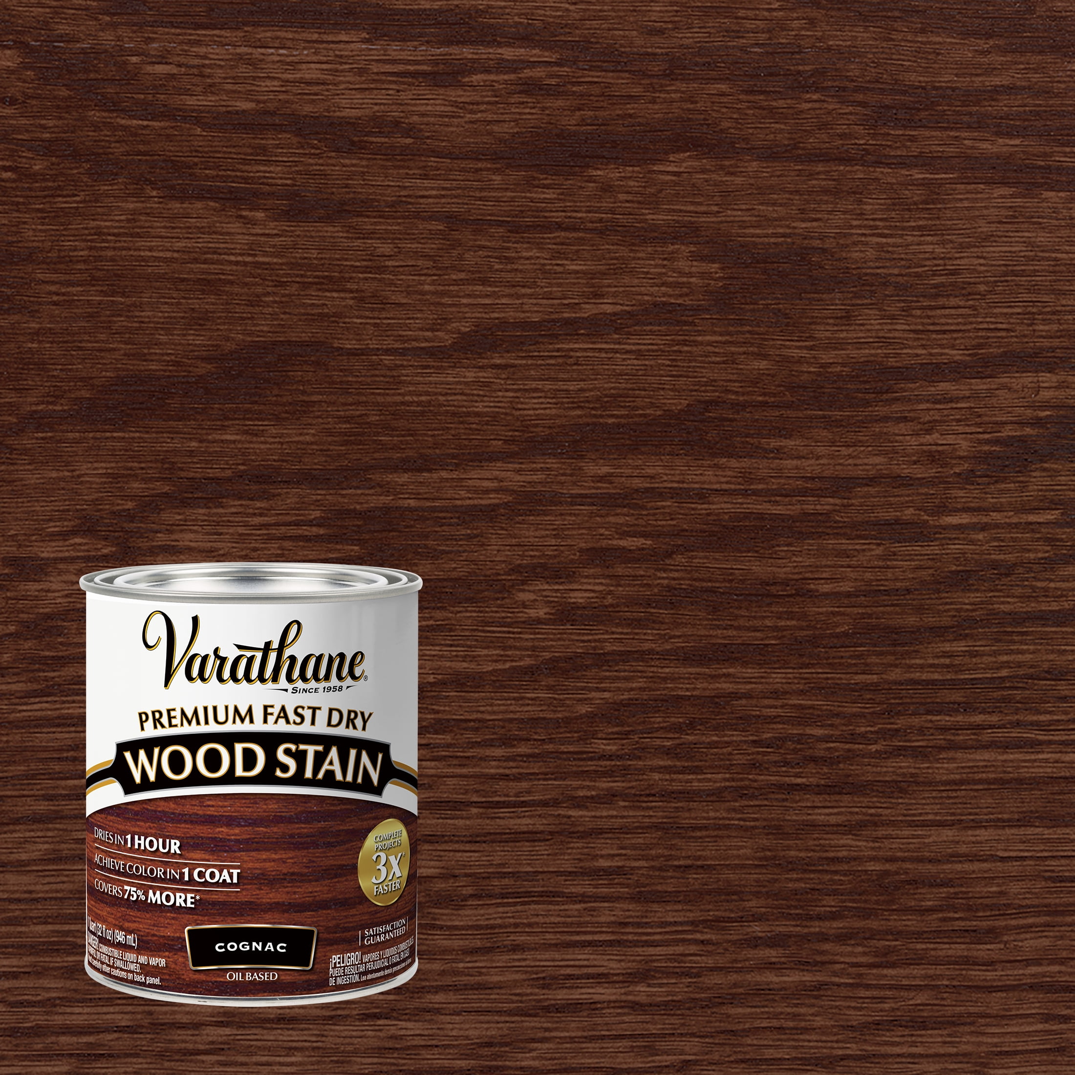 Cognac, Varathane Premium Fast Dry Wood Stain-384350, Quart - Walmart.com