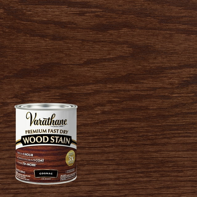 Cognac, Varathane Premium Fast Dry Wood Stain-384350, Quart - Walmart.com