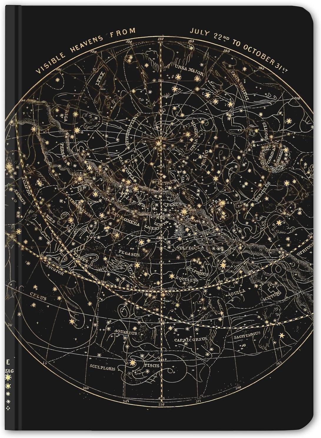Cognitive Surplus Black Star Chart Notebook. (Large Size, Grid & Lined ...