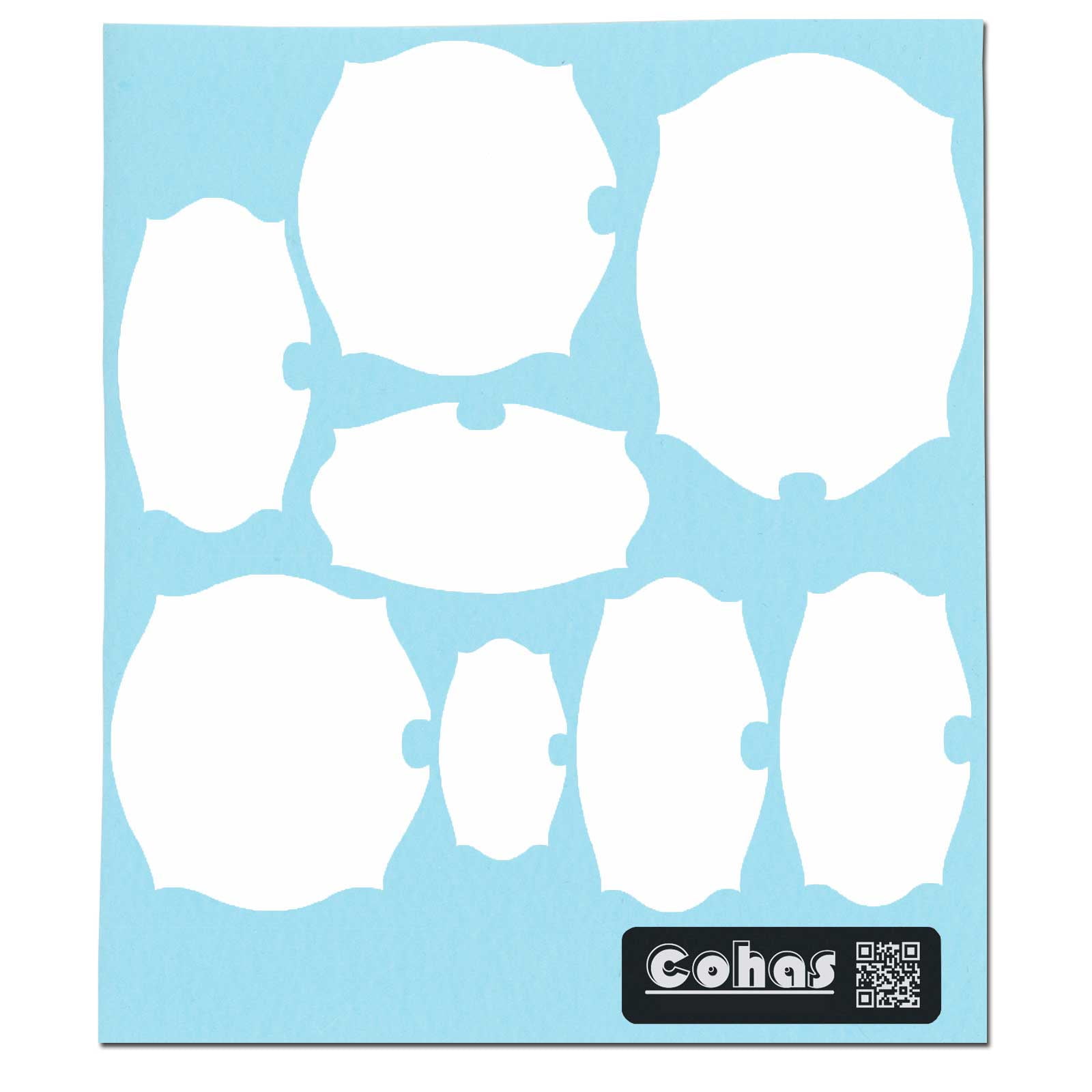 Cohas Elegant OXO POP Container White Matte Labels, No Marker, 56 ...
