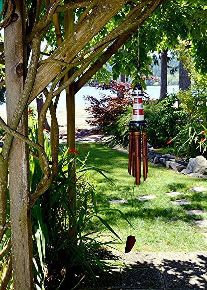 Cohasset 151A 8-Inch Carved Lighthouse Wind Chime - Walmart.com