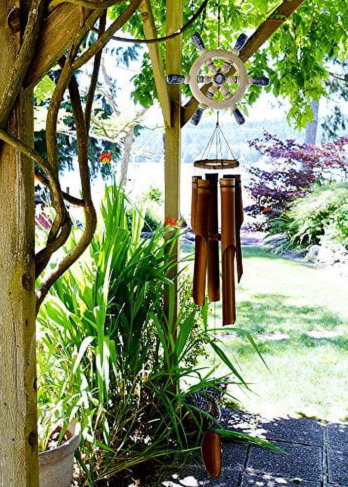 Cohasset 209 Ships Wheel Bamboo Wind Chime - Walmart.com