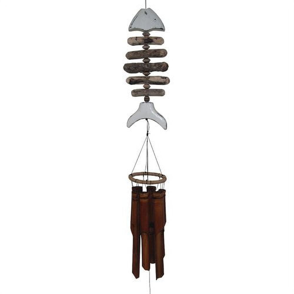 Cohasset 109W Tail Bone Fish Bamboo Wind Chime, White - Walmart.com