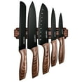 Cohesion 5 Pcs Kitchen Knife Set & Magnetic Hanging Wood Mount ...