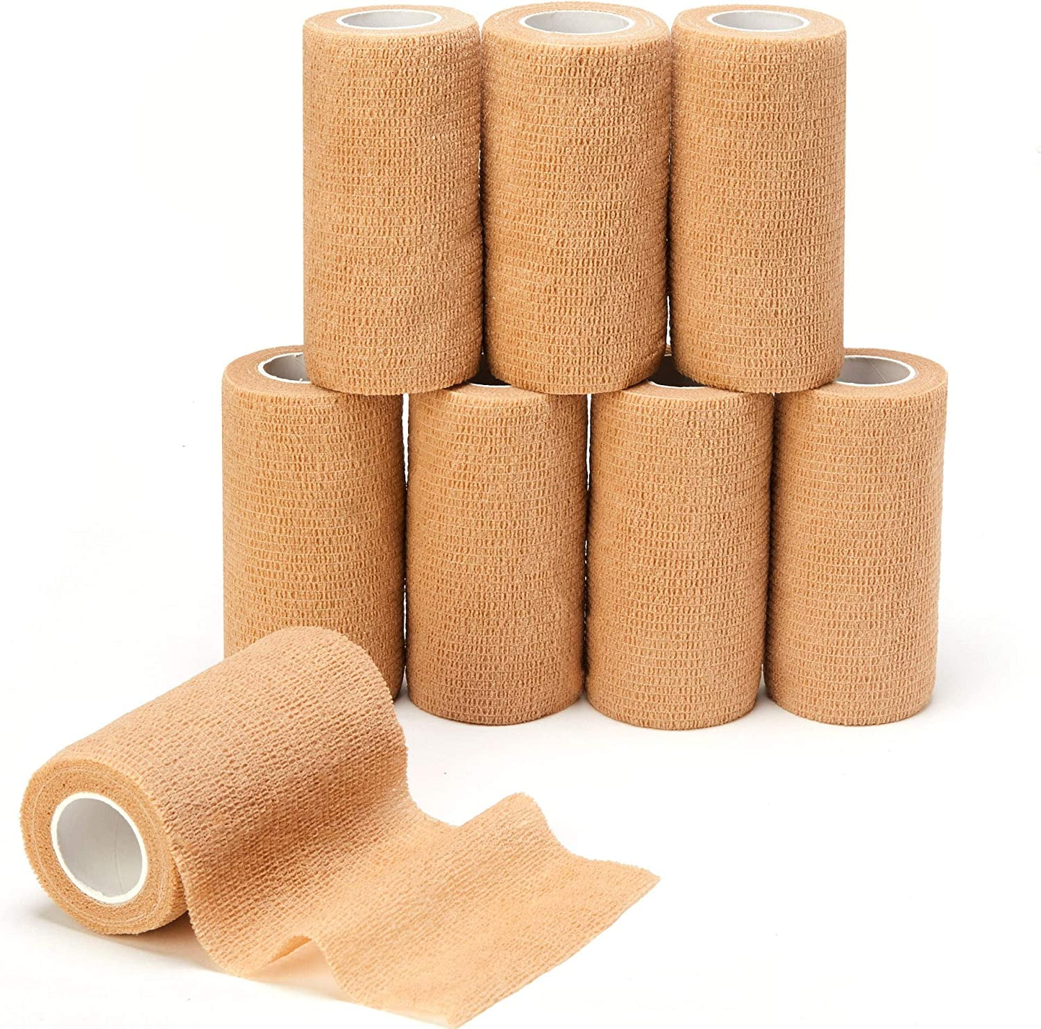 Cohesive Bandage Wrap (4 Inches X 5 Yards), 8 Pack Self Adhesive ...
