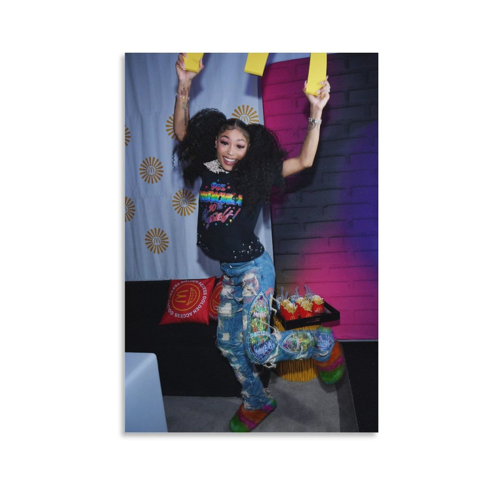 Coi Leray Rap Singer Poster (40) Canvas Poster Wall Art Picture Prints ...