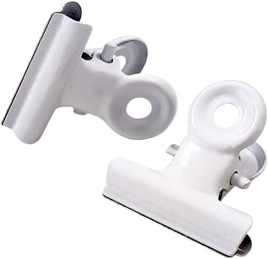 Coideal White Bulldog Paper Clips, 30 Pack Small 0.87 Inch Metal Mini ...