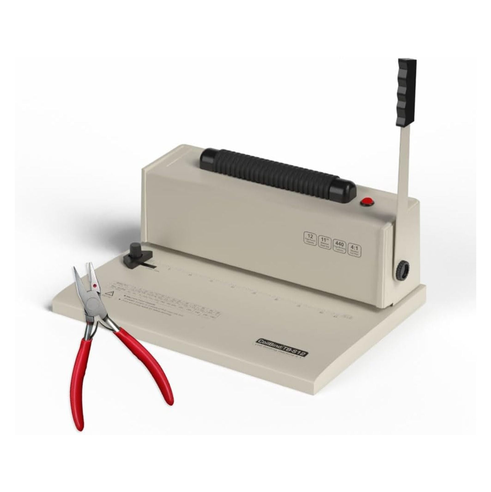 Coil Binding Machine with Electric Coil Inserter | Manually Punch up to 12 Sheets | 440 Sheet ...
