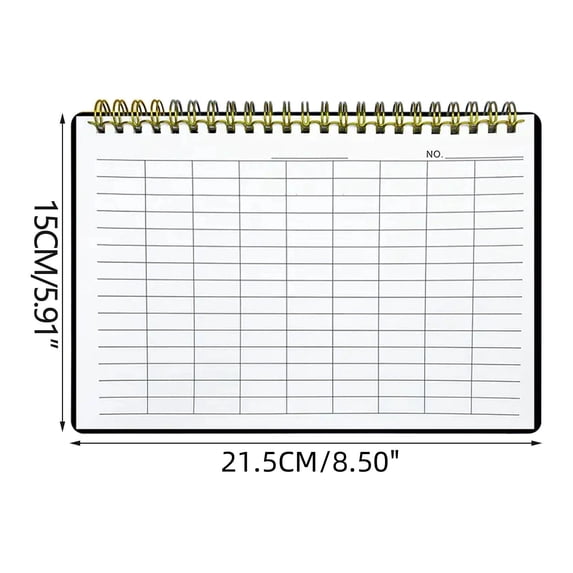Coil-Bound Blank Checked Notebook with 60 Pages for Writing and ...