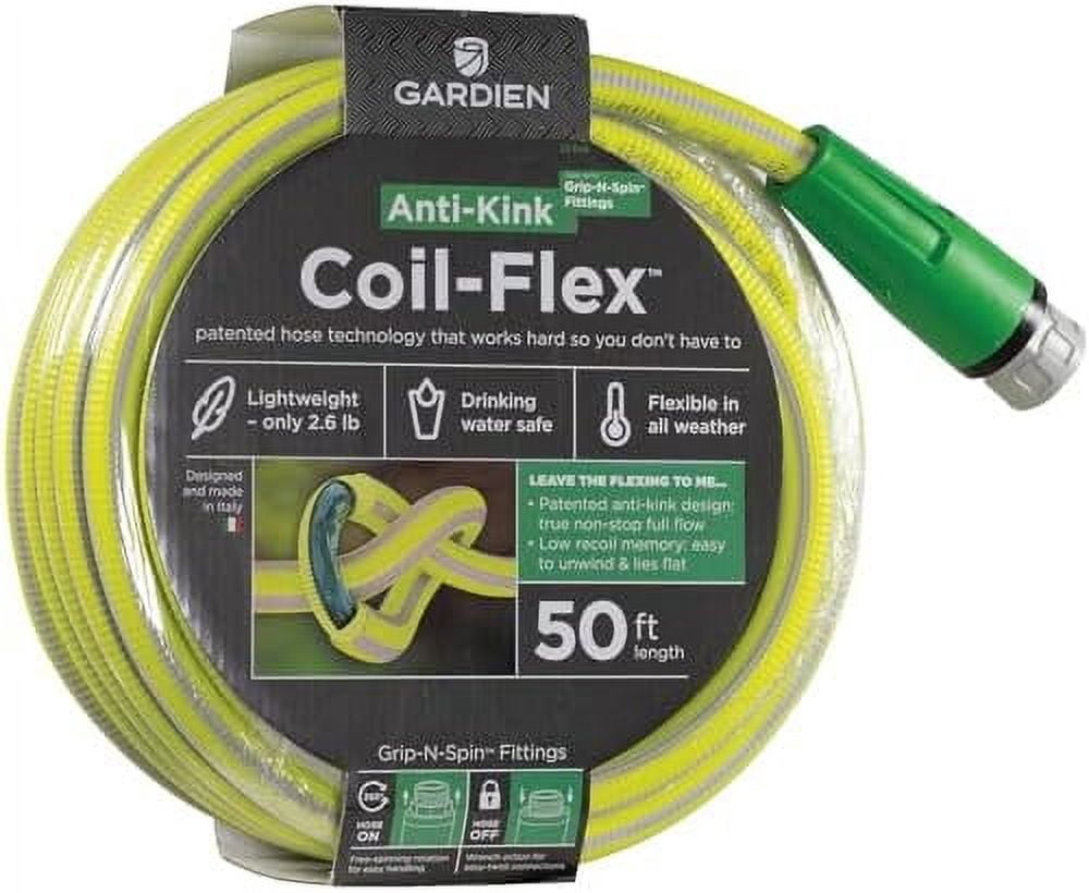 Coil-Flex No-Crimp Flexible 50 Foot Kink Free Hose - All Weather ...