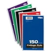 Wirebound Spiral Paper Notebooks, 3-Subject, College Lined, Assorted ...
