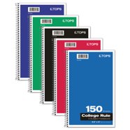 Staples 1-Subject Notebooks 8" x 10.5" College Ruled 70 Sheets Assorted ...