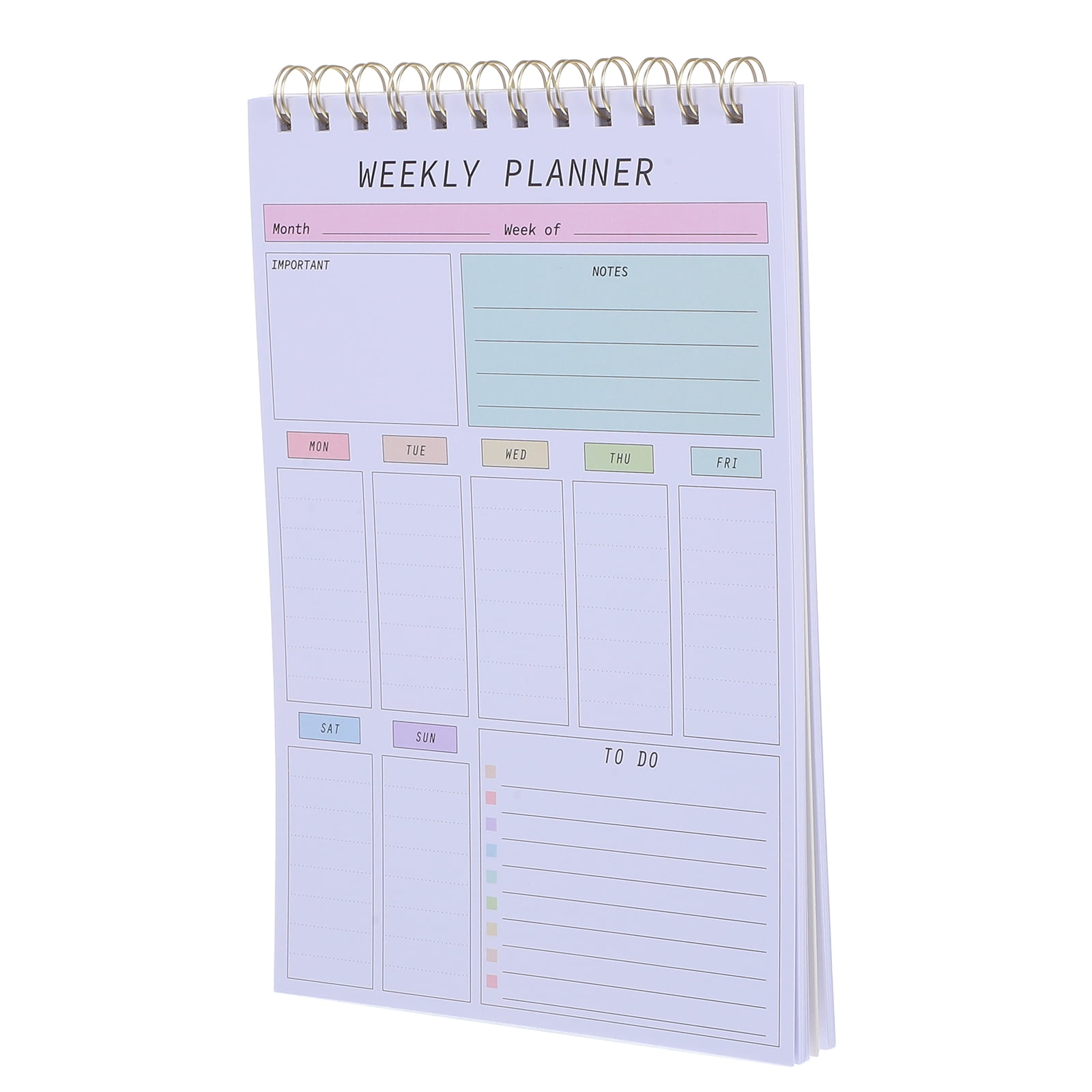 Coil Notepad Date Notepad Weekly Planner Notepad Dating 24.00X16.50X1 ...