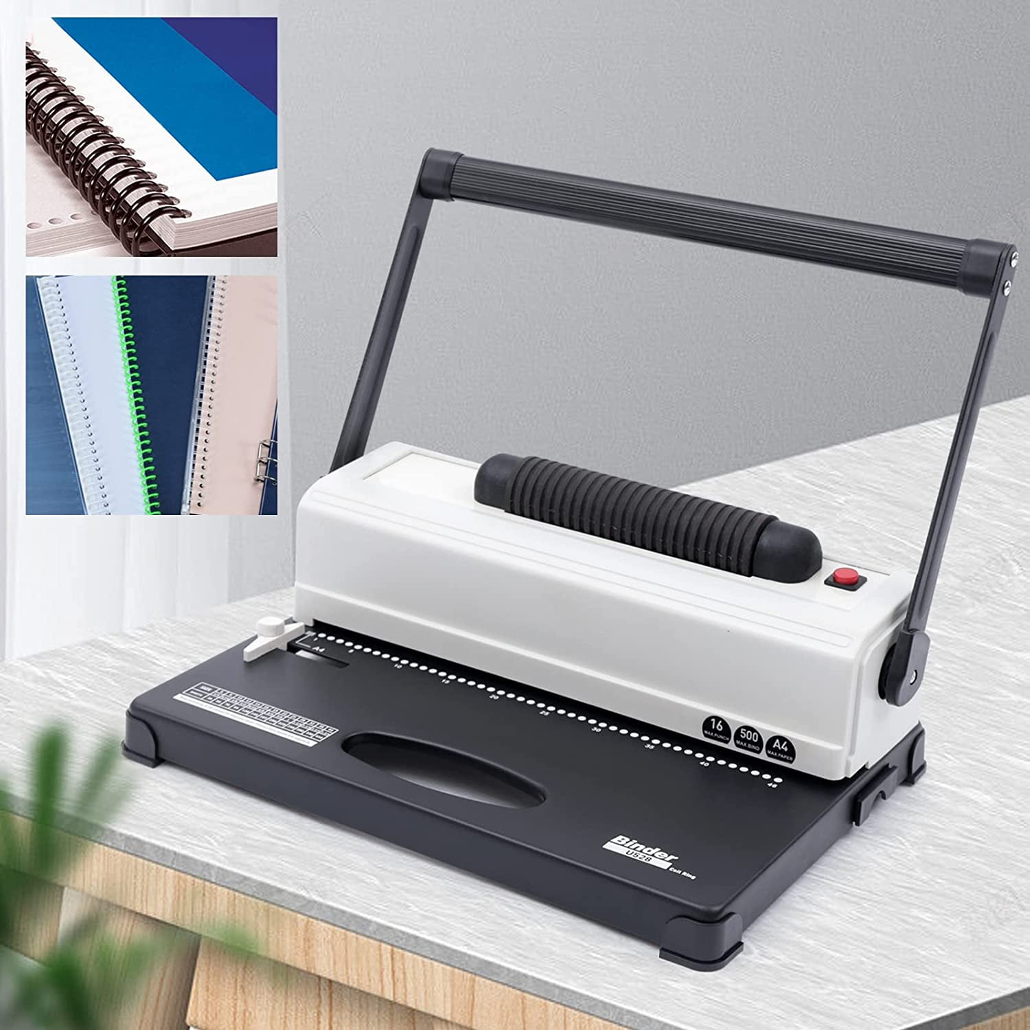 Portable Spiral Book Hole Puncher, Coil Binding Machine + Electric ...