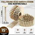 Coil Roofing Nails, 1-1/4-Inch × .120-Inch 15 Degree Round Head Smooth ...