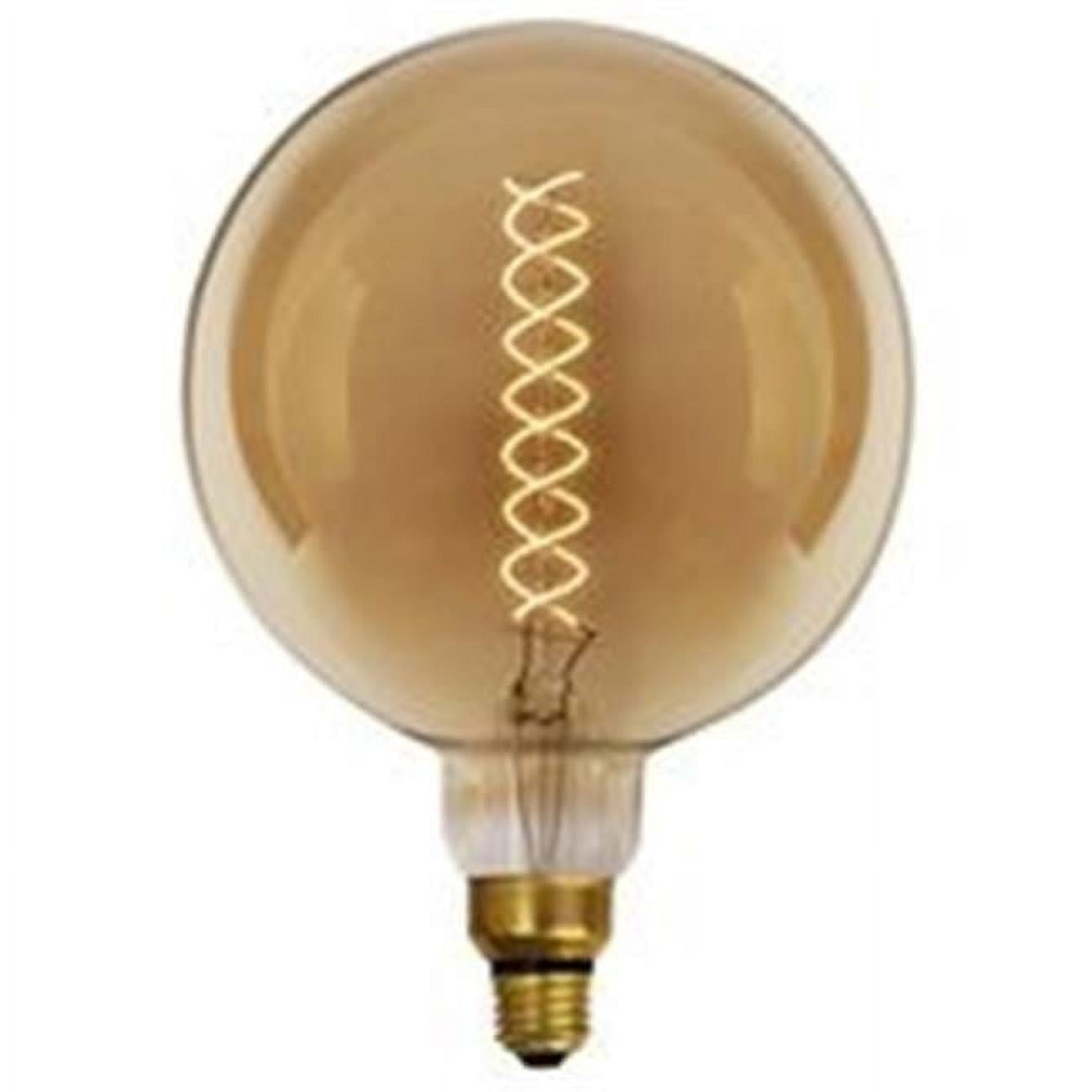 Coil Spiral Filament G63 Amber LED Bulb - Walmart.com