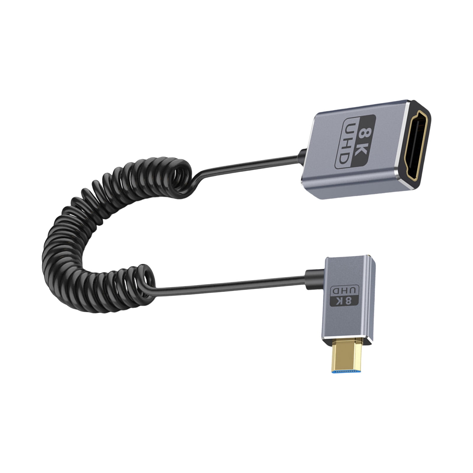 Coiled 8K60hz Coaxial Camera Cable 2.1 Version 48Gbps Bandwidth Microed ...