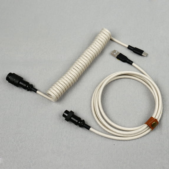 Coiled Aviator Cable Usb C Keyboard Spiral Cable Pc Desk Accessories ...