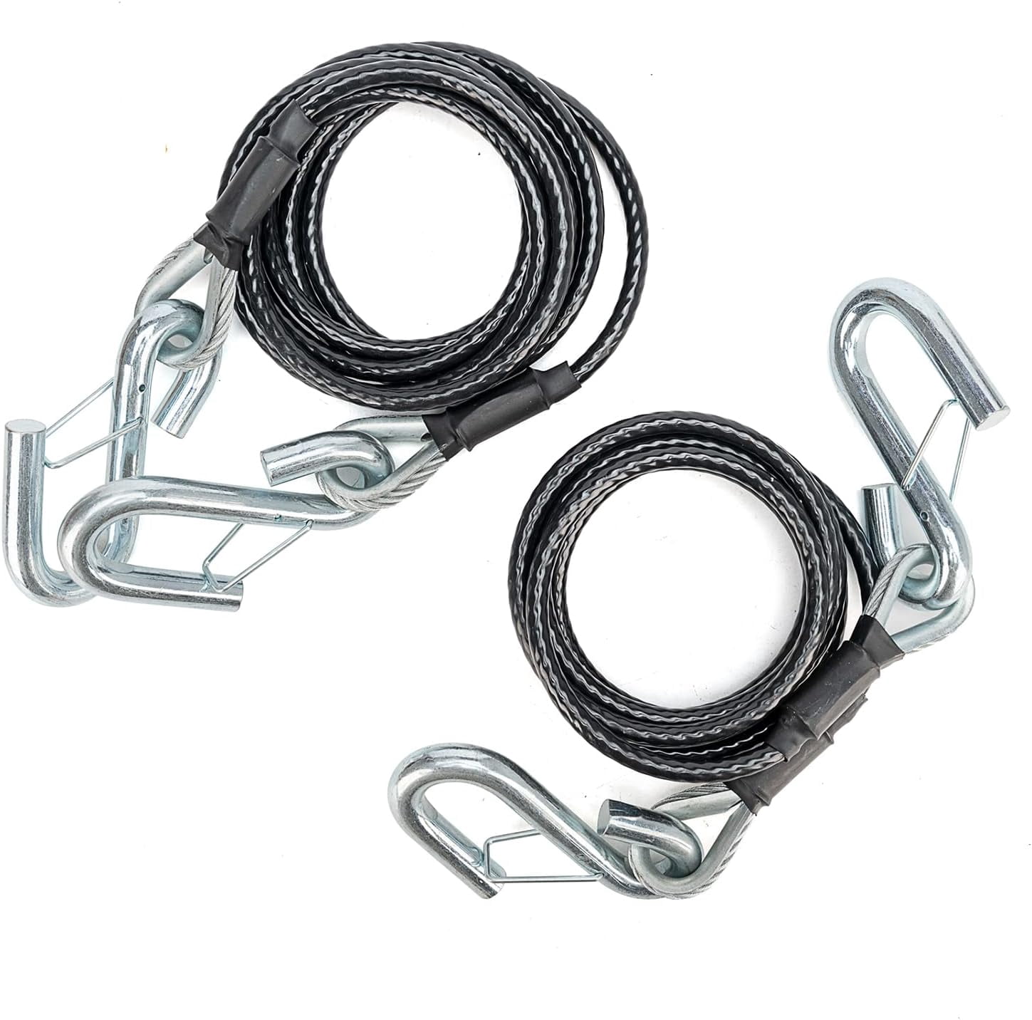 Coiled Cable BX88196 7 ft Safety Cable Kit with S-Hook, 7500LBS ...