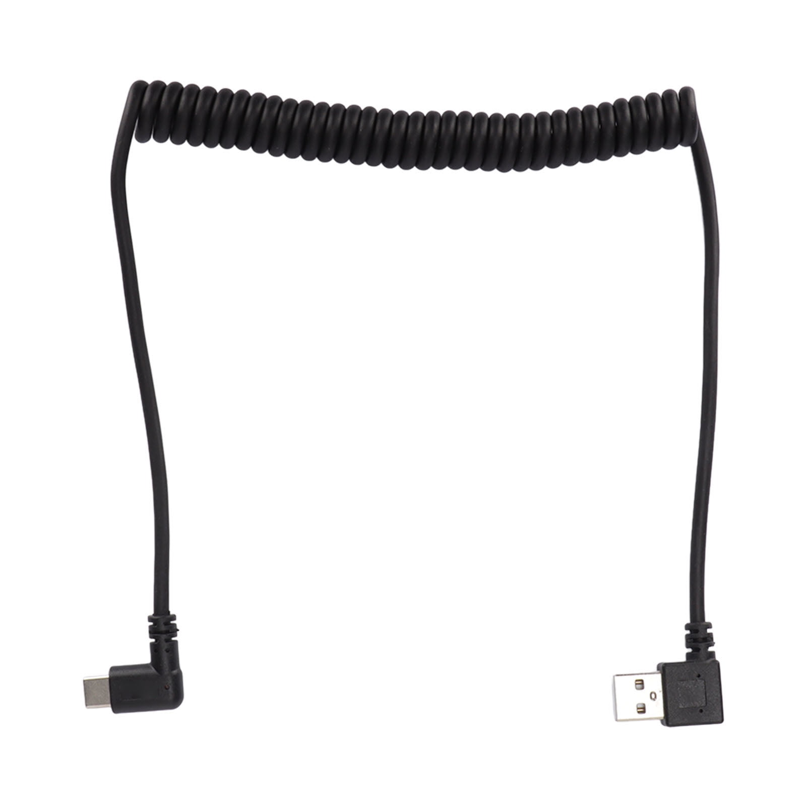 Coiled Cable Car Telescopic Spring Right Angle Type C Data Charging ...