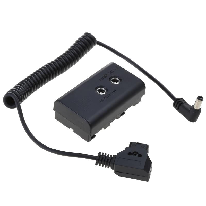 Coiled Cable Power D-Tap to NP-F550 F570 Dummy Battery Coupler for ...