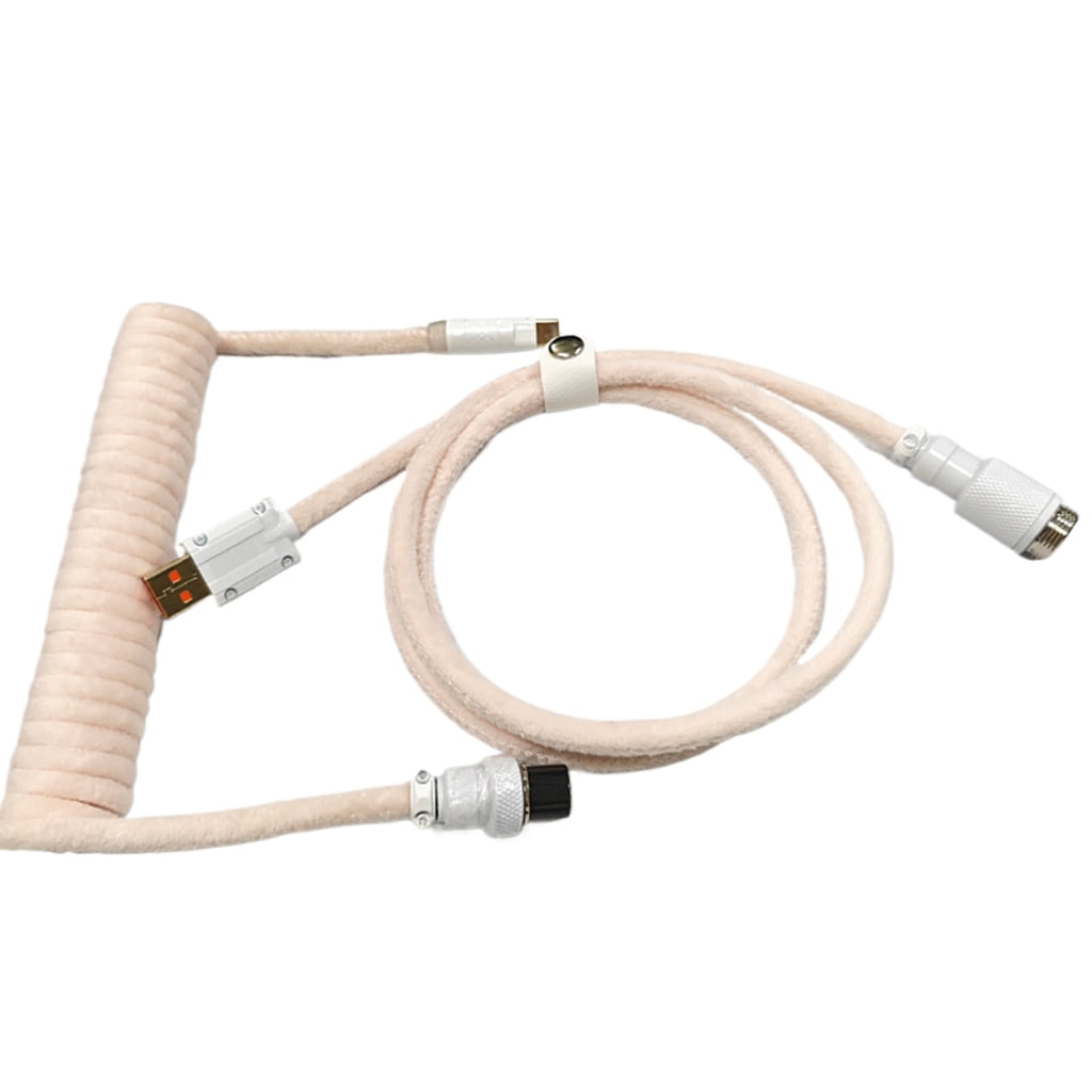 Coiled Keyboard Cable USB C to USB A With Detachable Aviation Cord ...