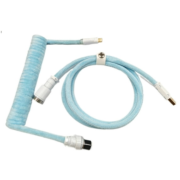 Coiled Keyboard Cable USB C to USB A With Detachable Aviation Cord ...