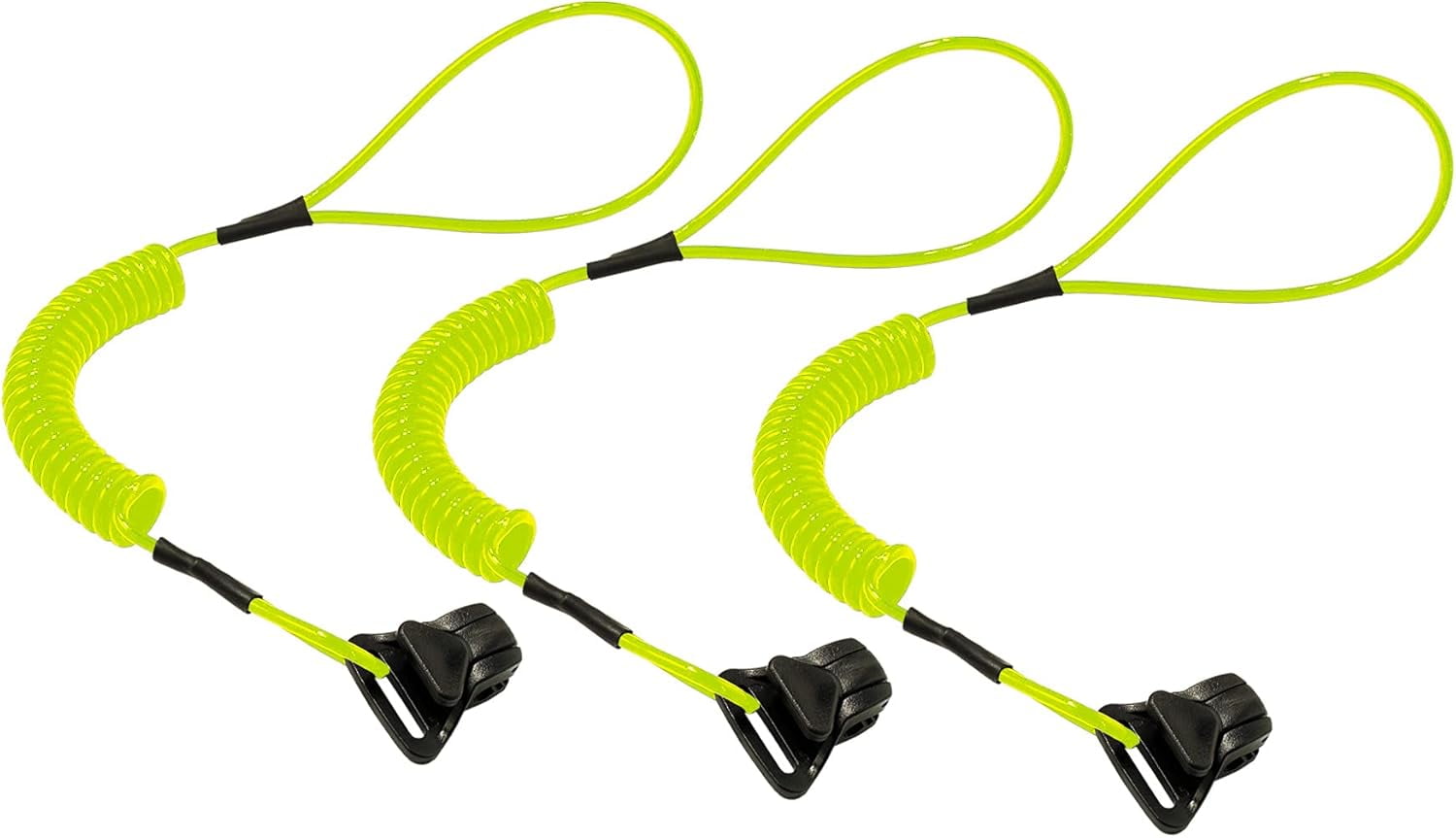 Coiled Lanyard with Clamp End, No Snag Design, Easily Attaches to Hard ...