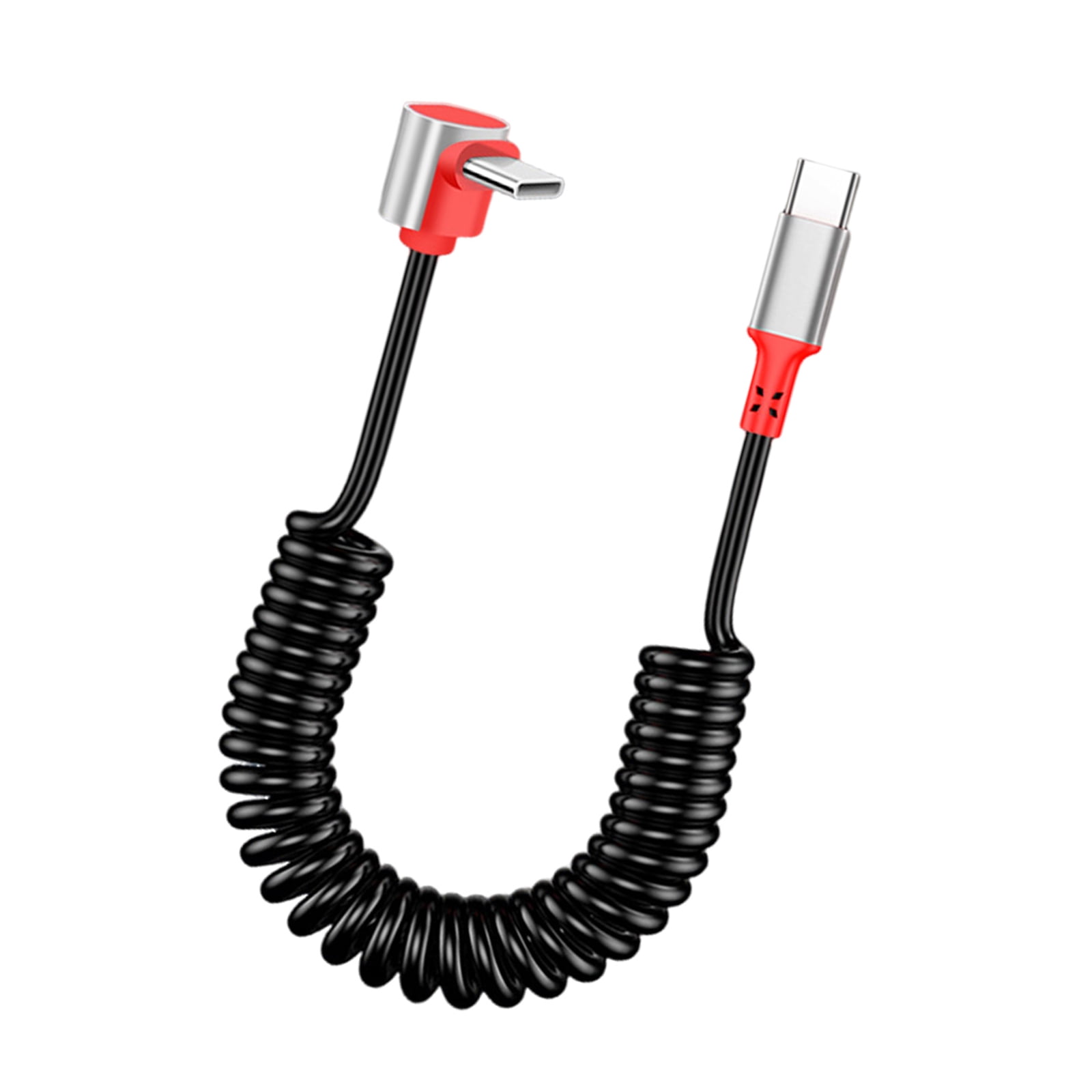 Coiled PD100W Highly Speed Charging Cable Two USB C Ends Reversible ...